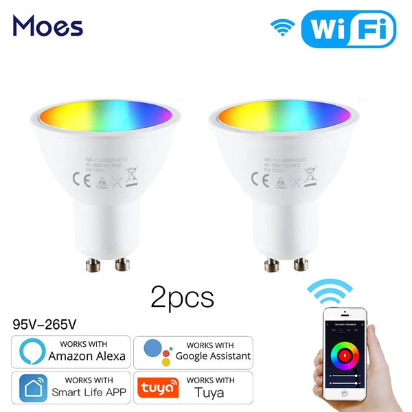 Moes Plastic Dimmable RGB LED Light Smart Remote Control Bulb – JDStore ...